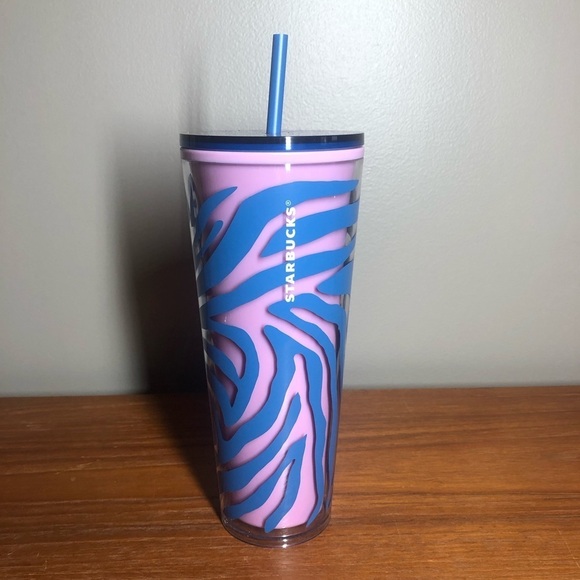 Starbucks | Dining | Starbucks Summer 22 Pink Purple And Blue Zebra ...